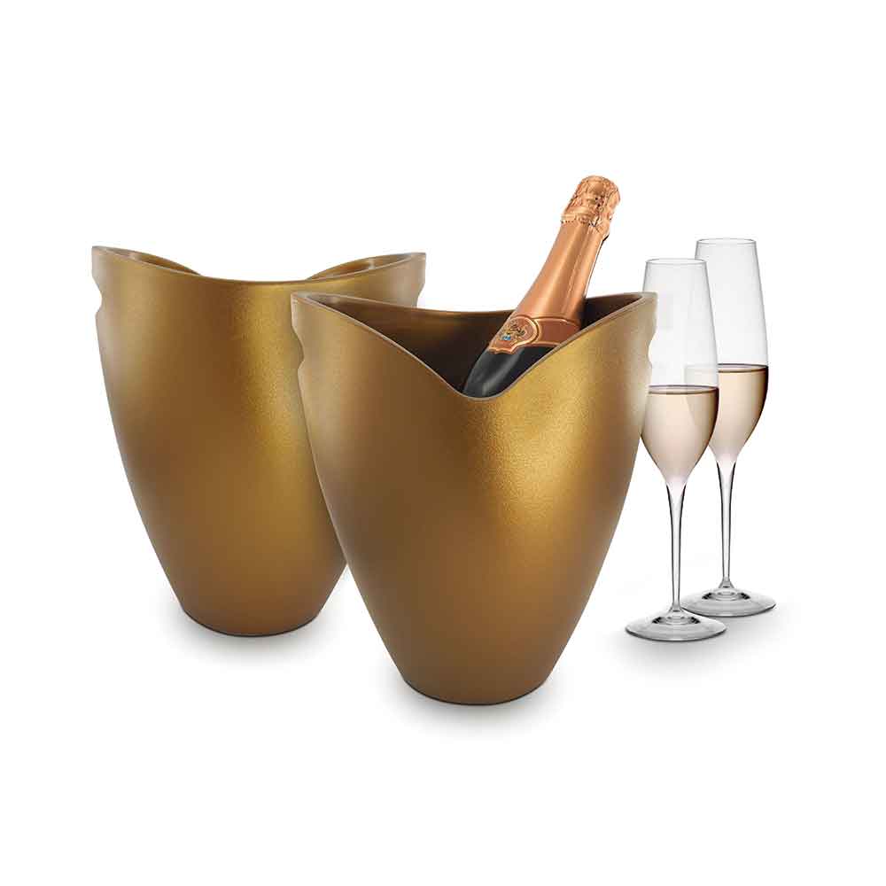 Pulltex - Ice bucket - Gold - Acrylic | Wineandbarrels