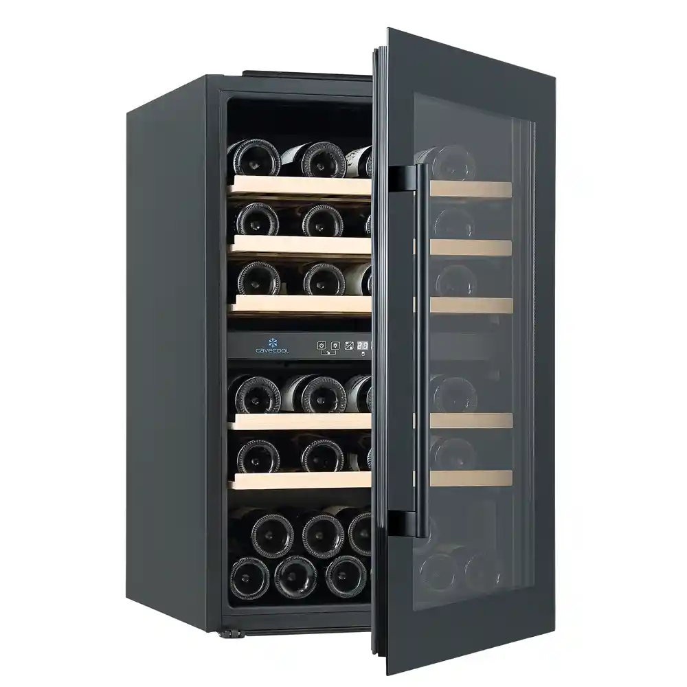 Cavecool Morion Galena- 57 bottles - 2 zones - black - Integrable ...