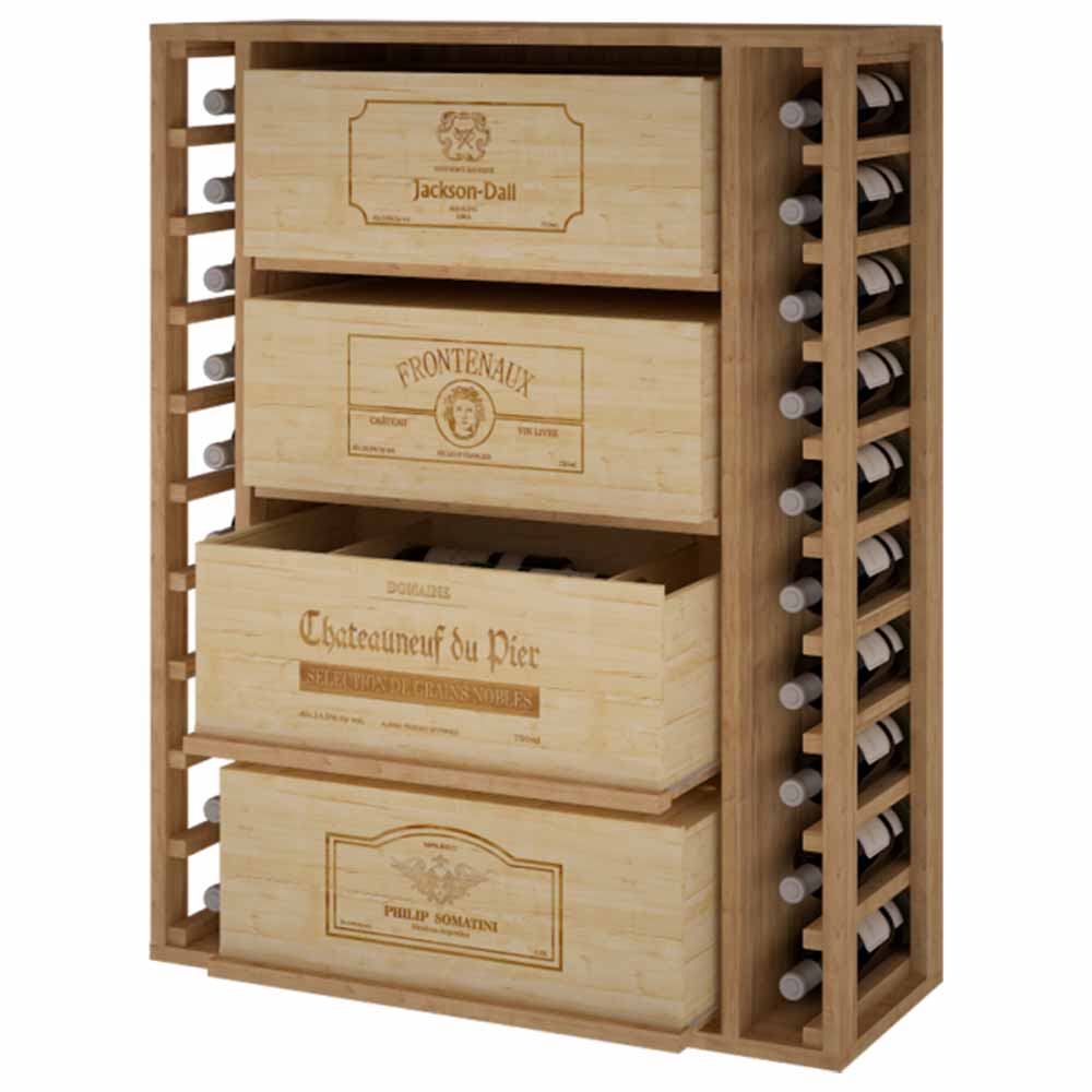FERMIN - för vinlådor och 20 flaskor - Brunbetsad furu | Wineandbarrels