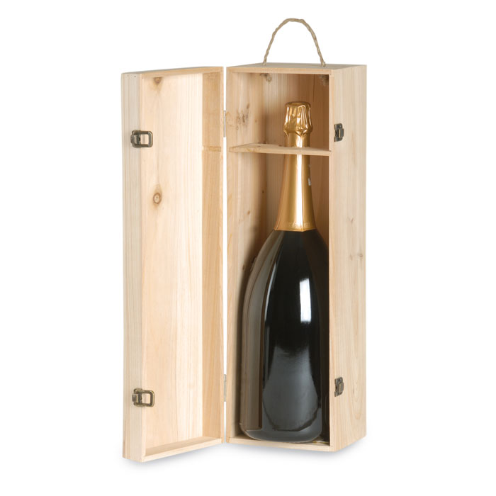 Wooden box for 3 liter MAGNUM bottle in solid pine wood | Wineandbarrels