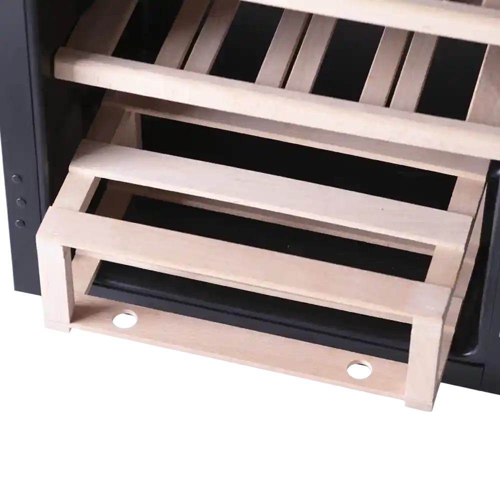 Cavecool - Retro Obsidian Fach aus massivem Buchenholz | Wineandbarrels